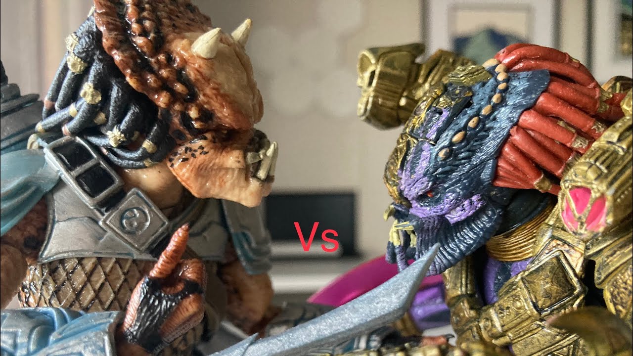 Horn head predator vs laser shot predator / Vik action stop motion ...