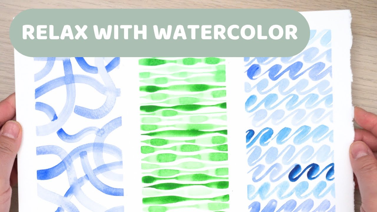 Relaxing #Watercolor Exercises: Painting Waves - YouTube
