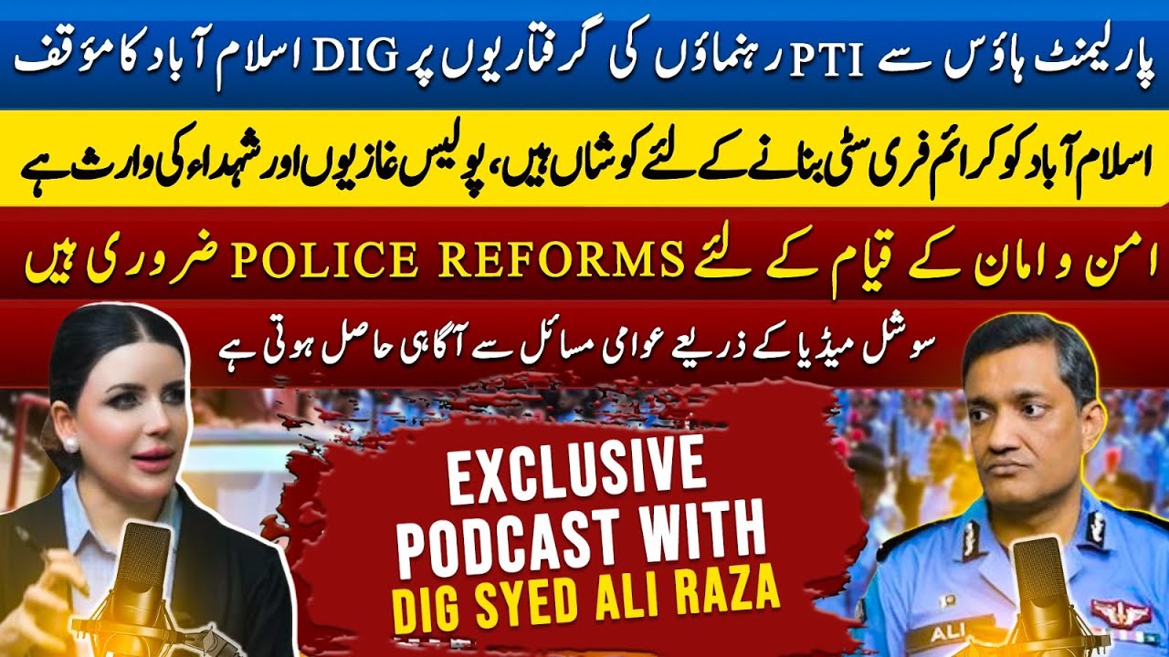 Special Podcast with DIG Operation Islamabad Syed Ali Raza | Sarah Khan ...