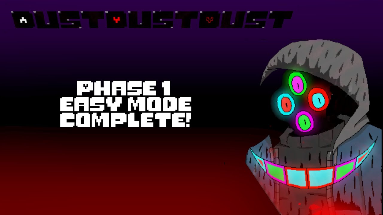 Obsessed Monster (DustDustDust) Sans Fight: Phase 1 Easy Mode Complete ...