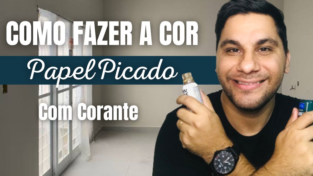 COMO CRIAR A COR PAPEL PICADO COM CORANTE - YouTube