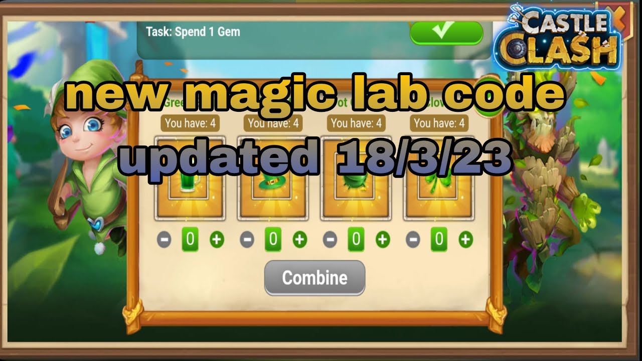 Castleclash |new magic lab code 18/3/23 |mã thí nghiệm ma thuật - YouTube
