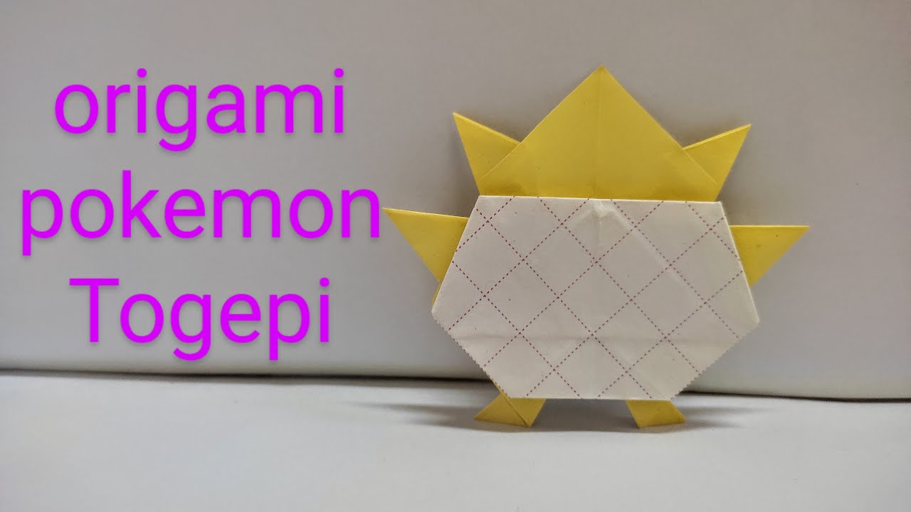 How to fold Pokemon Togepi with paper - Origami Pokemon Togepi ...