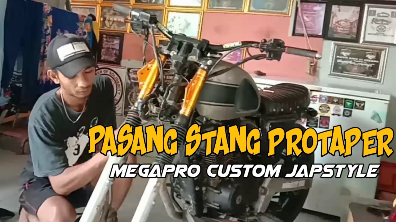 MEGAPRO CUSTOM JAPSTYLE [PASANG STANG PROTAPER DAN COVER SHOCK] PART2 ...