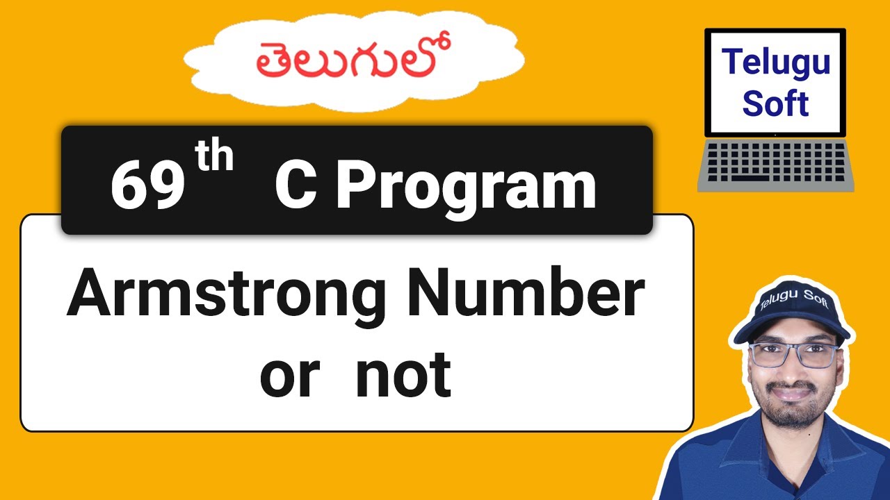 Armstrong number or not in C Telugu | C Programming | Program 69 - YouTube