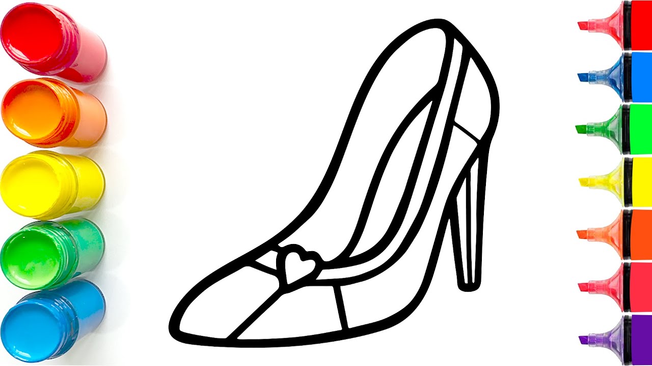 How to Draw a Cute High Heel Shoe | Easy Step by Step Tutorial - YouTube