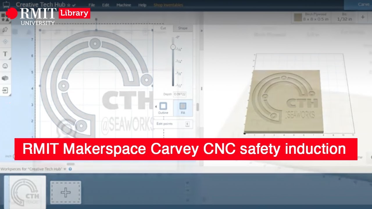 RMIT Makerspace Carvey CNC safety induction - YouTube