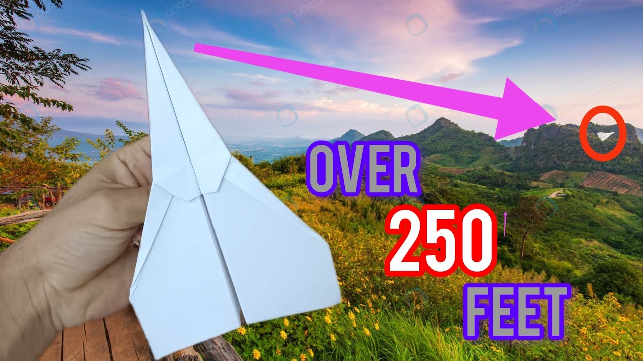 how to fold a paper airplane to fly forever and not fall all day - YouTube