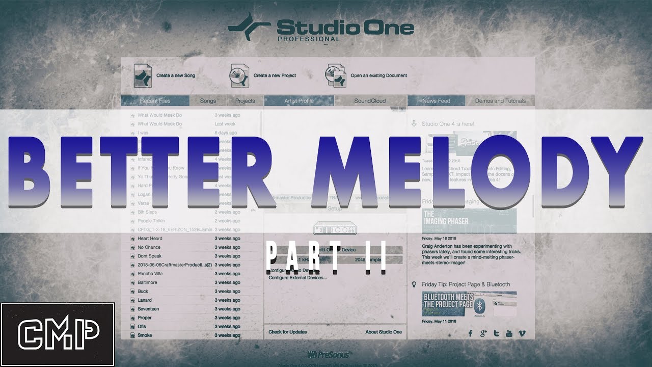 How to Make Better Melody Studio One V4 Part 2 - YouTube
