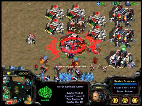 Starcraft 2 Nuclear Launch in BW Test 1 - YouTube