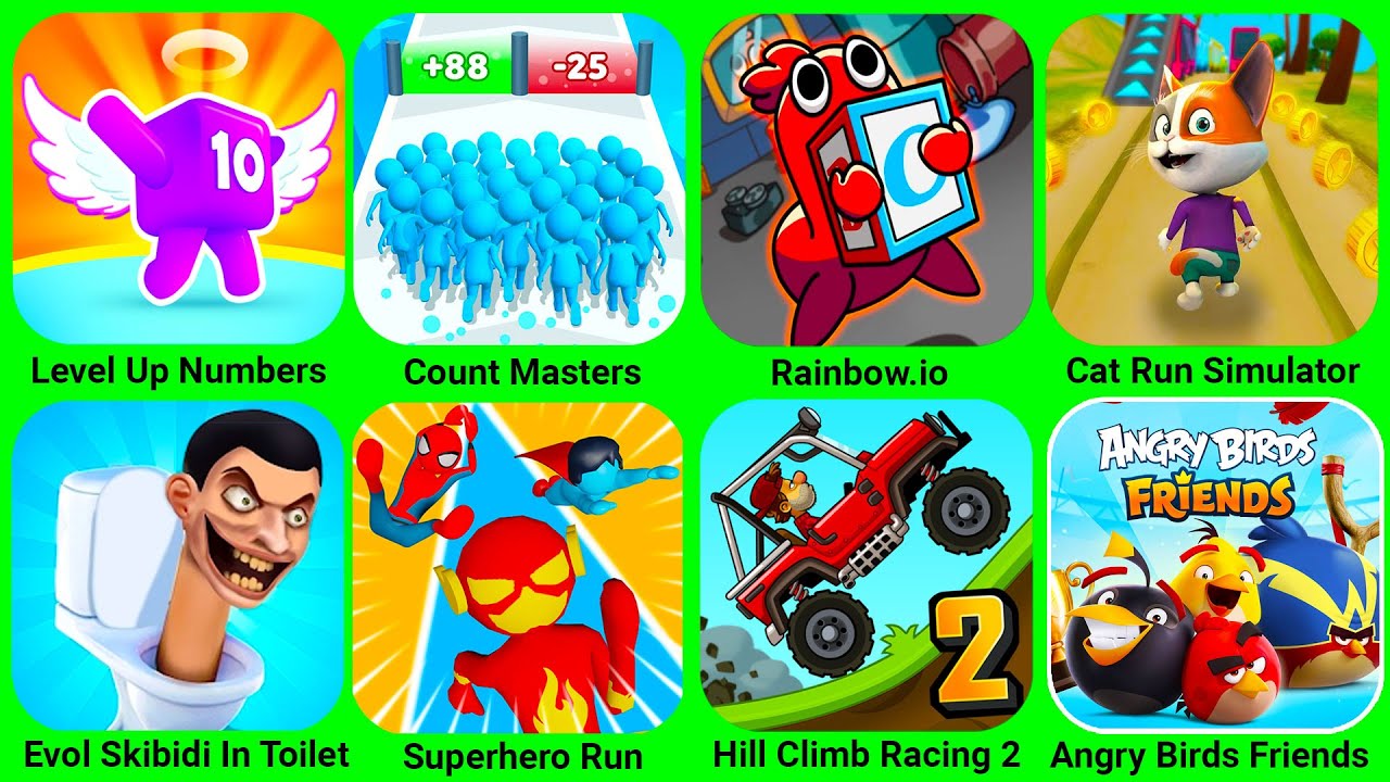 Level Up Numbers, Monster Lab, Talking Pet Gold Run, Talking Tom Hero ...