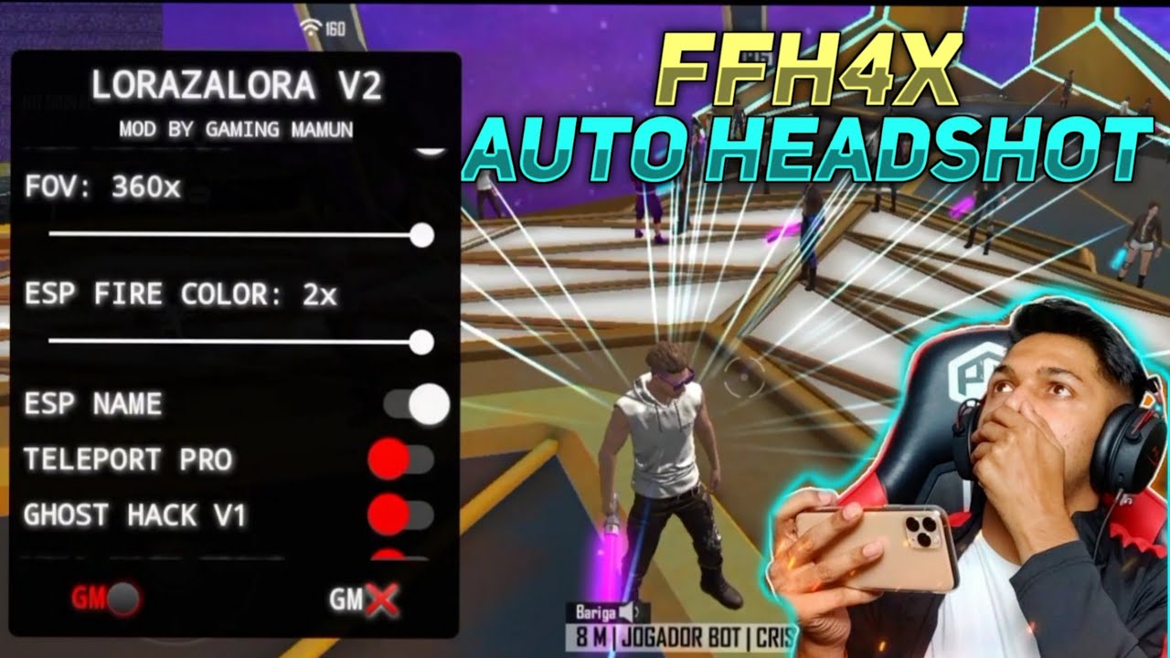 ffh4x Auto headshot hack,how to use ffh4x hack in free fire,free fire ...