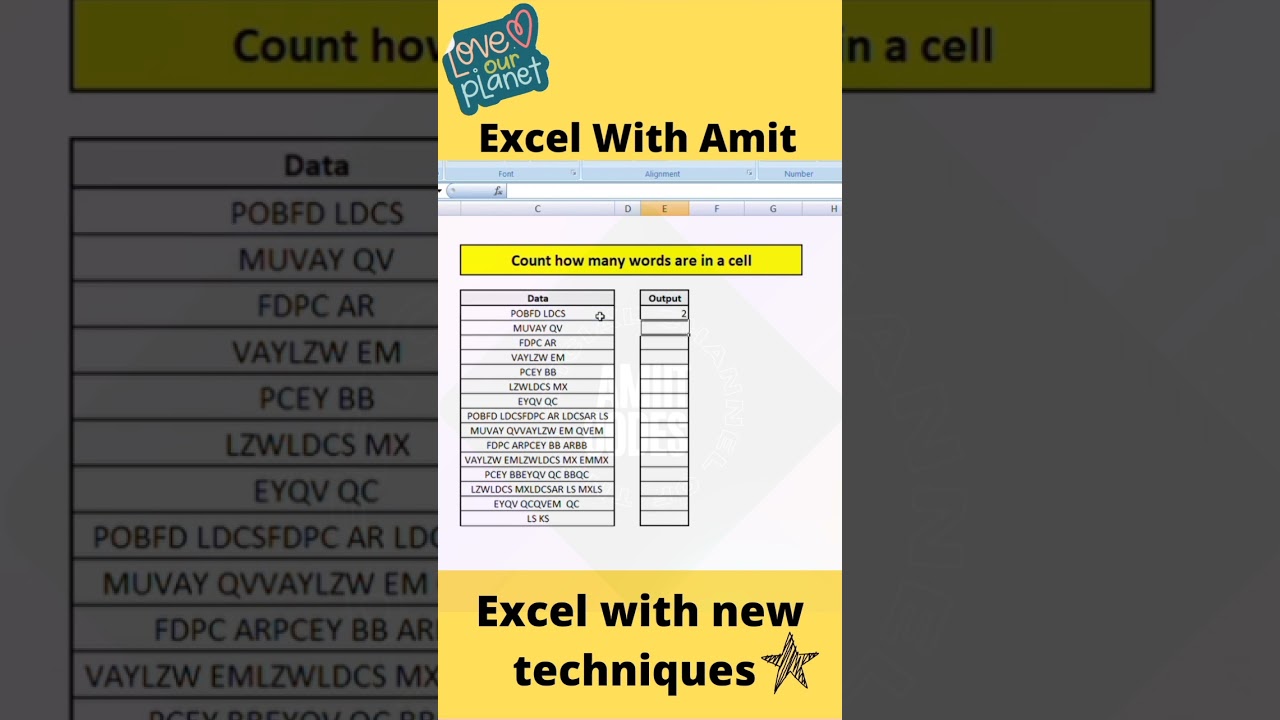 Count How Many Words In A Cell In Excel Data Entry Trick Learn Count How Many Words In A Cell In Excel Data Entry Trick Learn