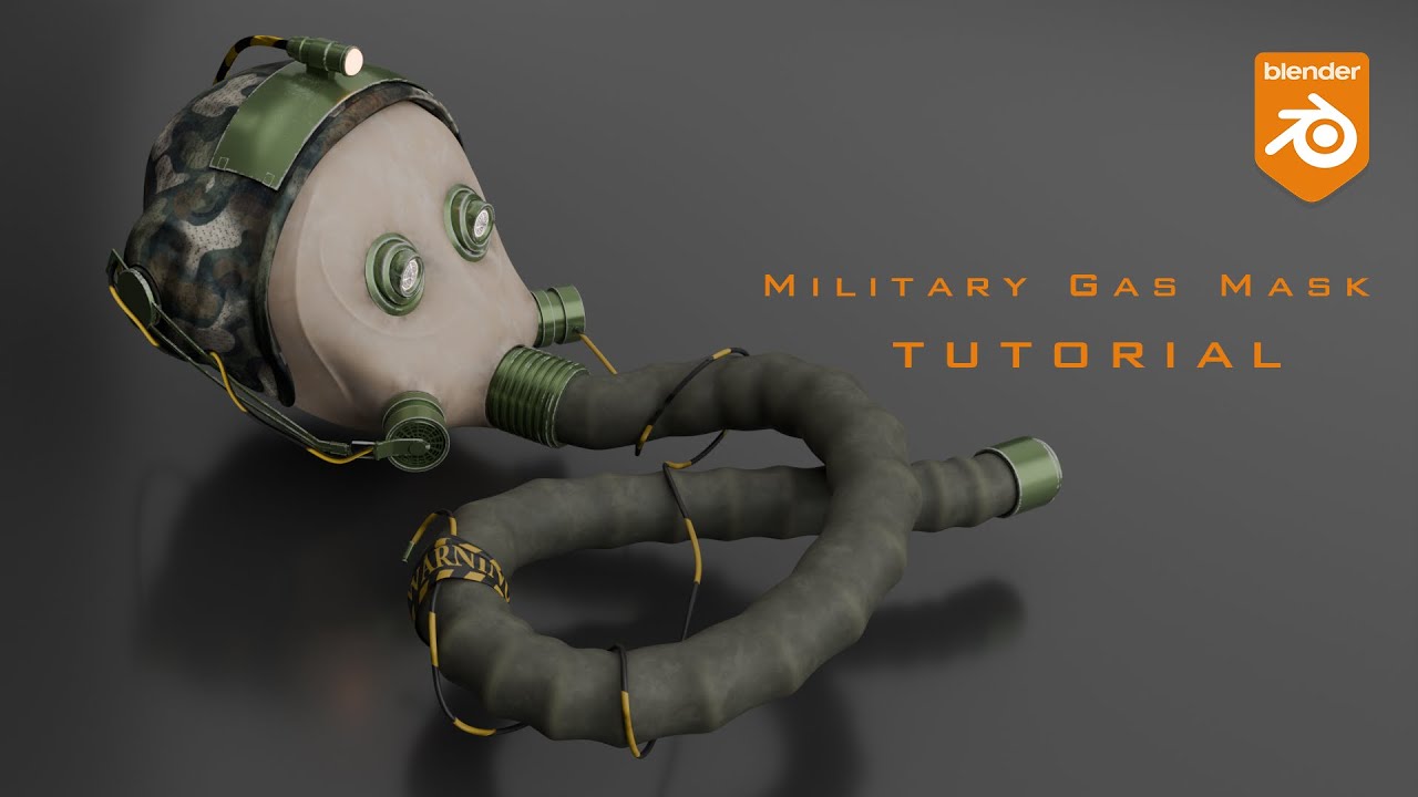Creating a Military Gas Mask in Blender. Step-by-Step Tutorial. Part#02 ...