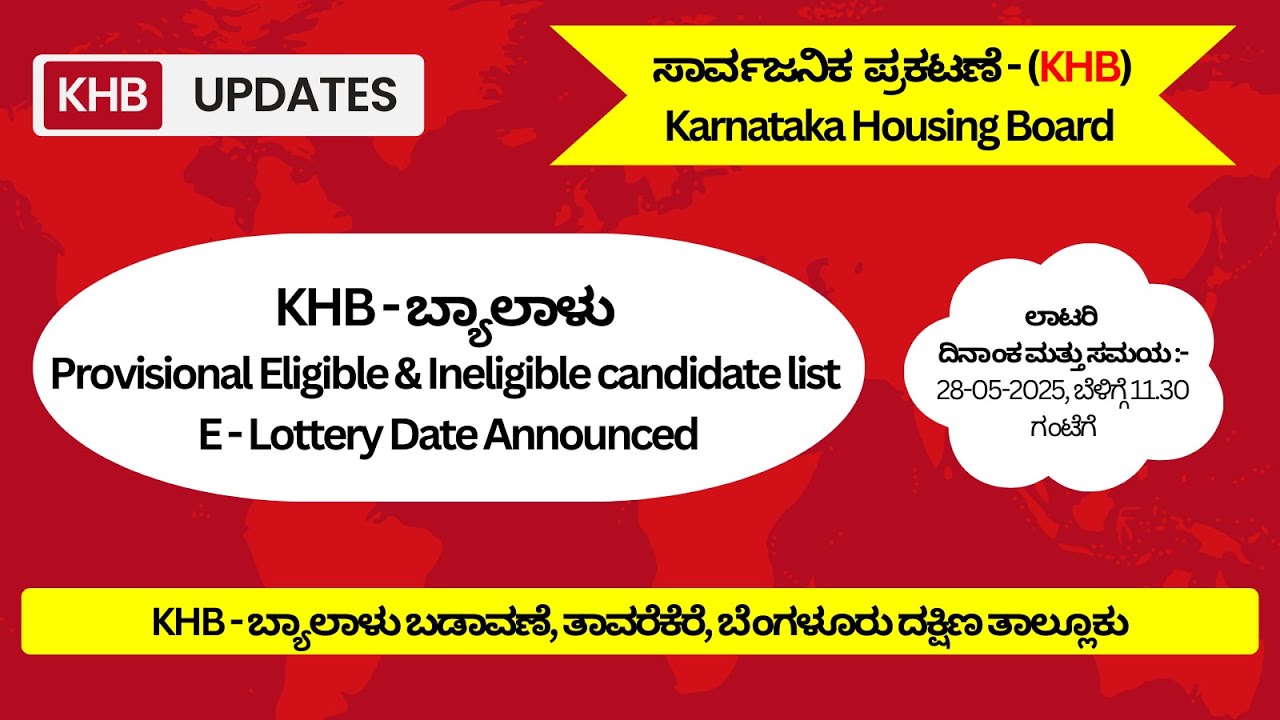 KHB Byalalu | Project Update E-Lottery Date 28th MAY | KHB Plot #khb # ...