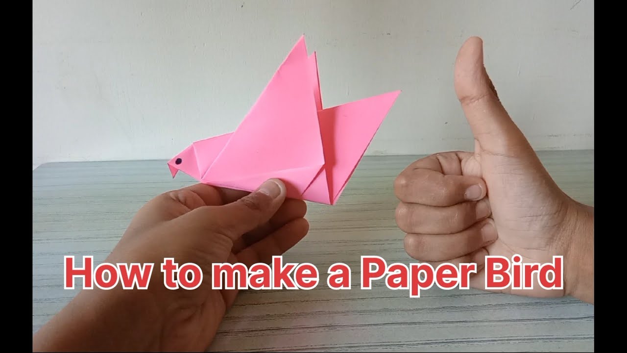 How to Make a Paper Bird - YouTube