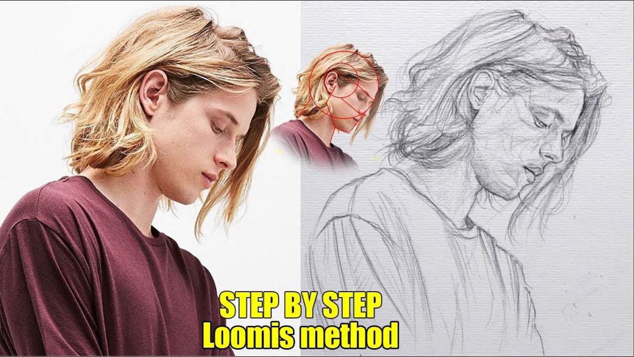 THIS REALLY WORKS How to draw the portrait using Loomis method - One ...