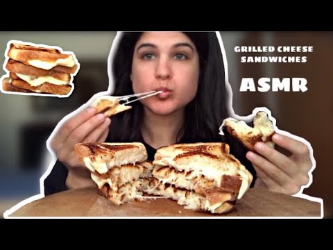 ASMR | MOZZARELLA GRILLED CHEESE SANDWICHES | EATING SOUNDS - YouTube