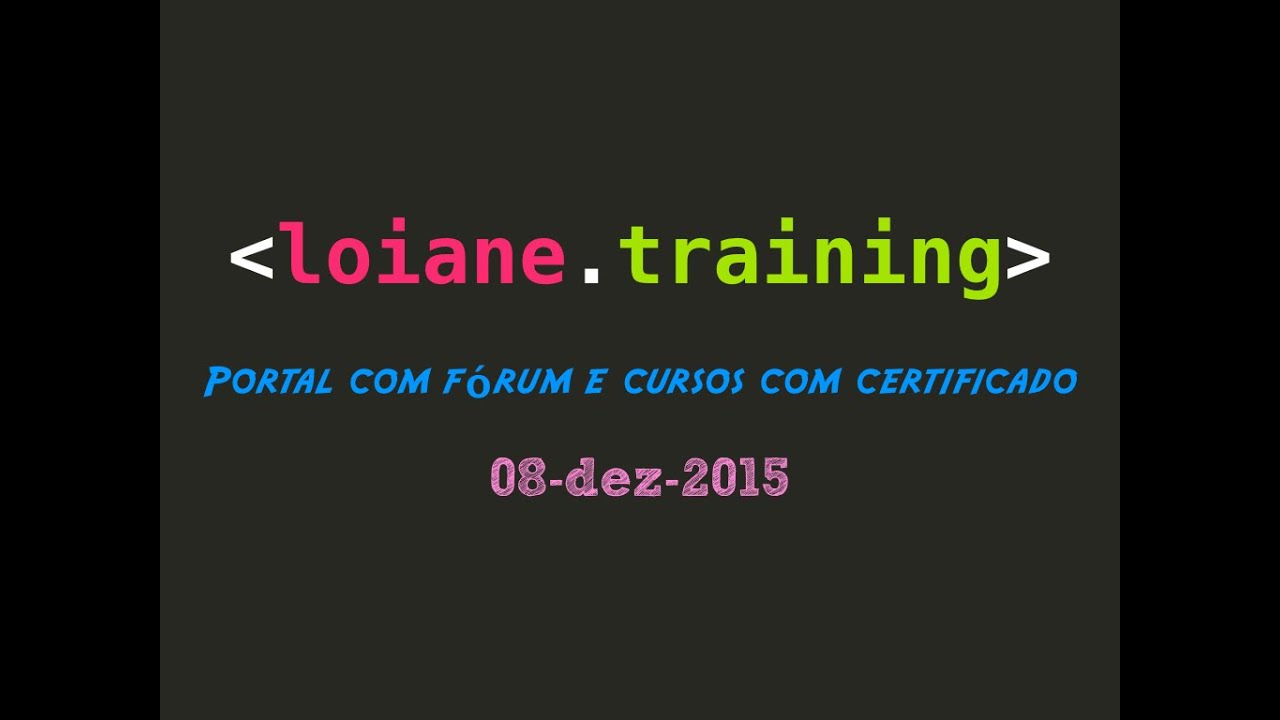 Portal http://loiane.training 08-dez-2015 - YouTube