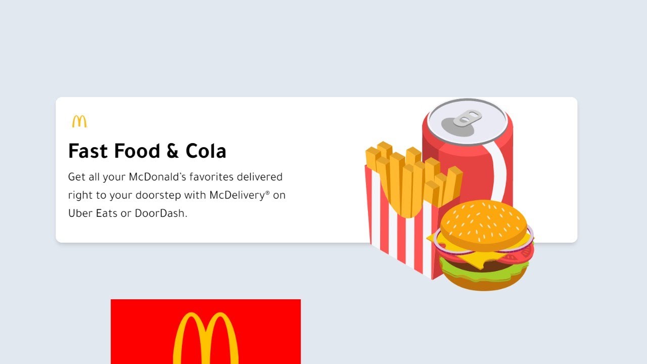Mcdonalds Card Tailwind Css With 10 Mins Coding Youtube