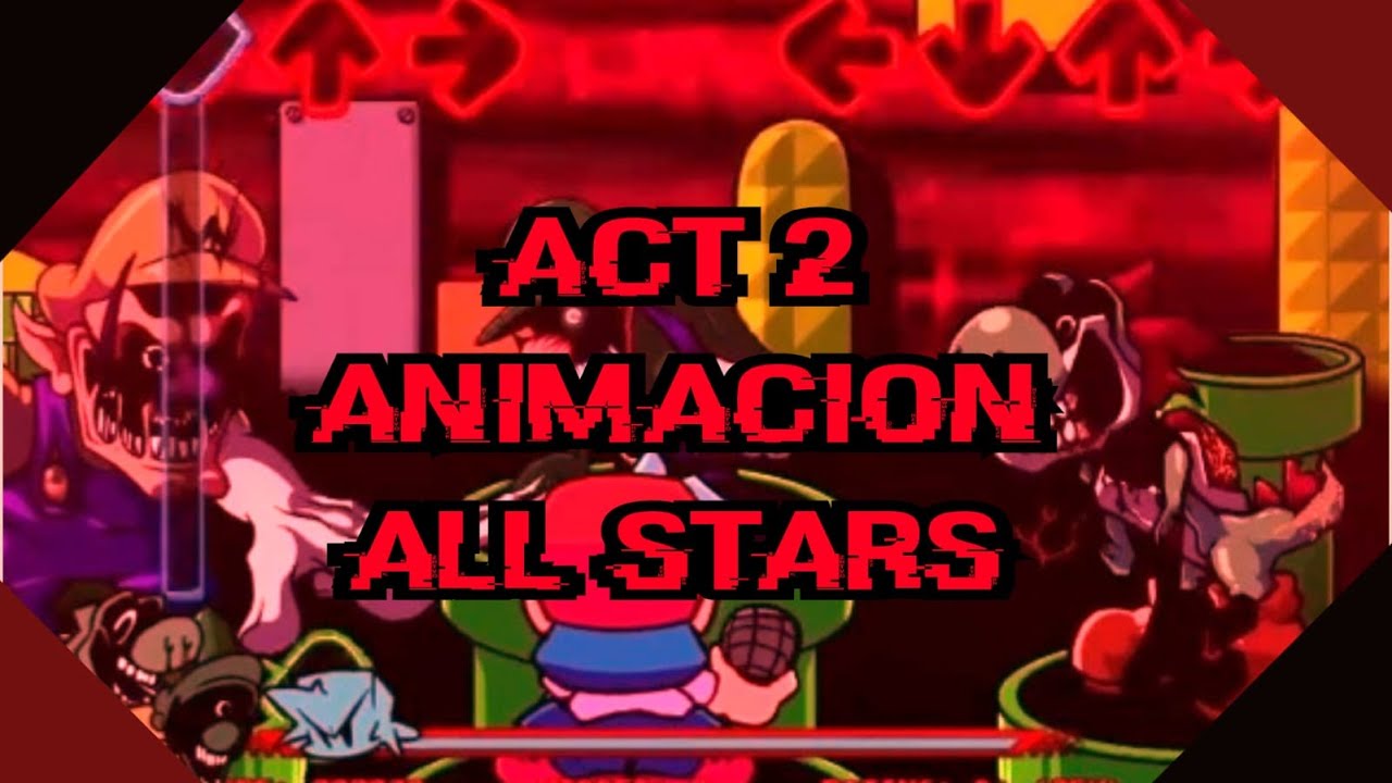 FNF Mario madness ALL STARS - animacion final del act 2 - YouTube