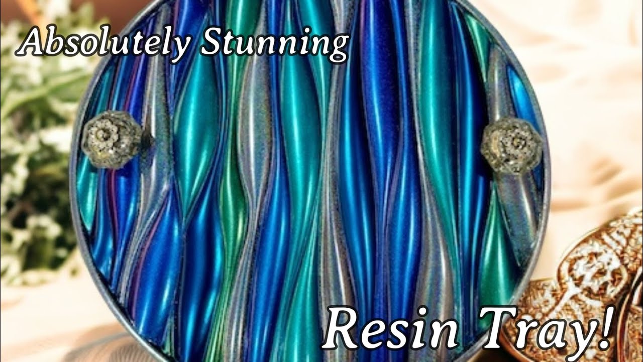 #481 Absolutely Stunning Resin Wave Tray With Holographics! - YouTube