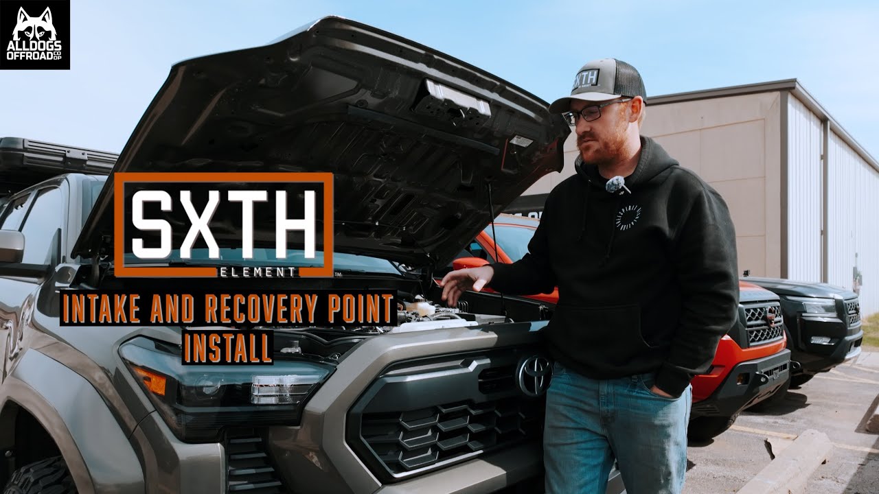 SXTH ELEMENT Intake and Recovery Point Install on 4th Gen Toyota Tacoma - YouTube