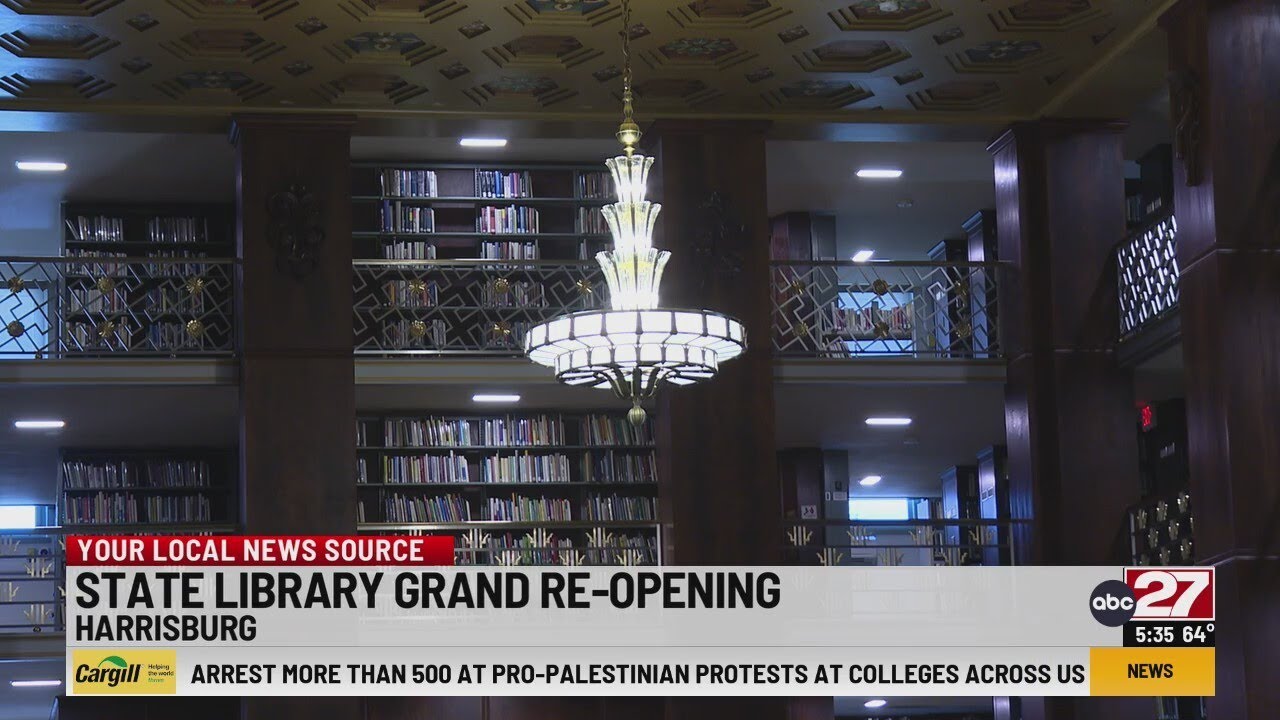 State Library holds grand reopening in Harrisburg - YouTube