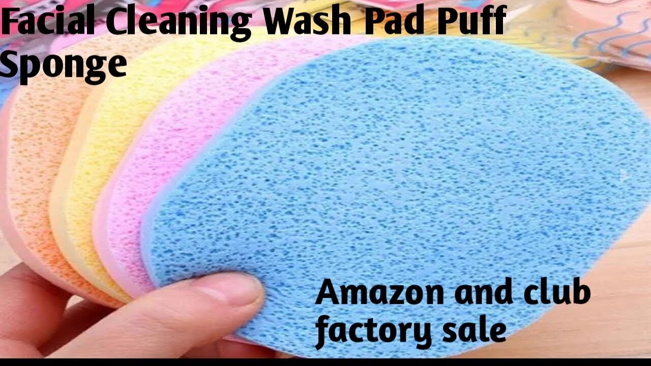 Facial cleaning wash pad puff sponge | Cleaning n massaging puff ...