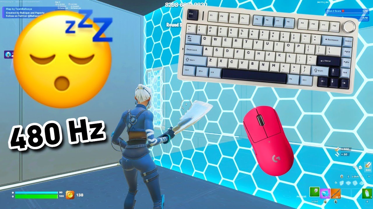 Aula F75 ASMR 😴 1v1 Piece Control🤩Satisfying Fortnite Keyboard Gameplay ...