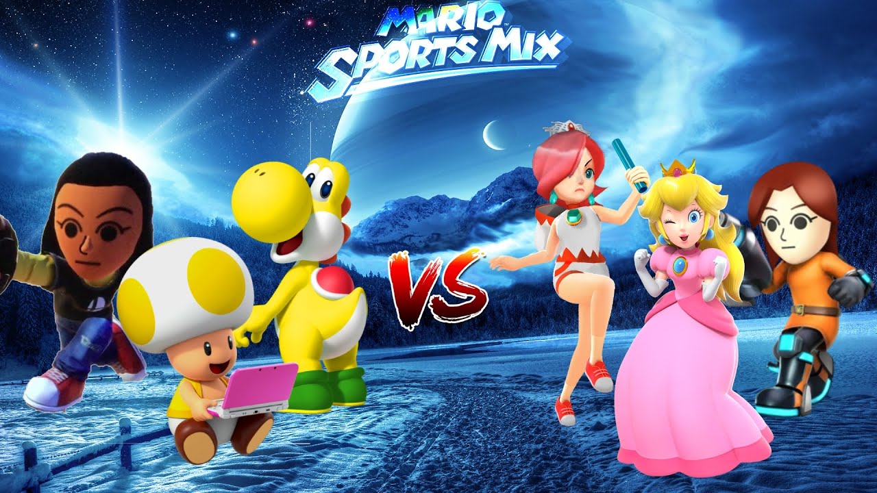 Mario Sports Mix - Basketball (3 players, Hard CPU) Exhibition Match ...
