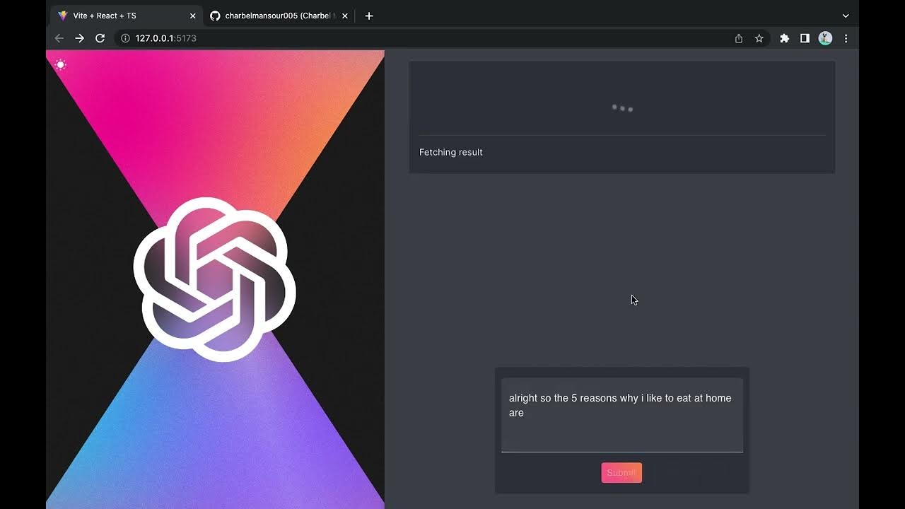 OpenAI Davinci Completions Generator API using ReactJS and TypeScript ...