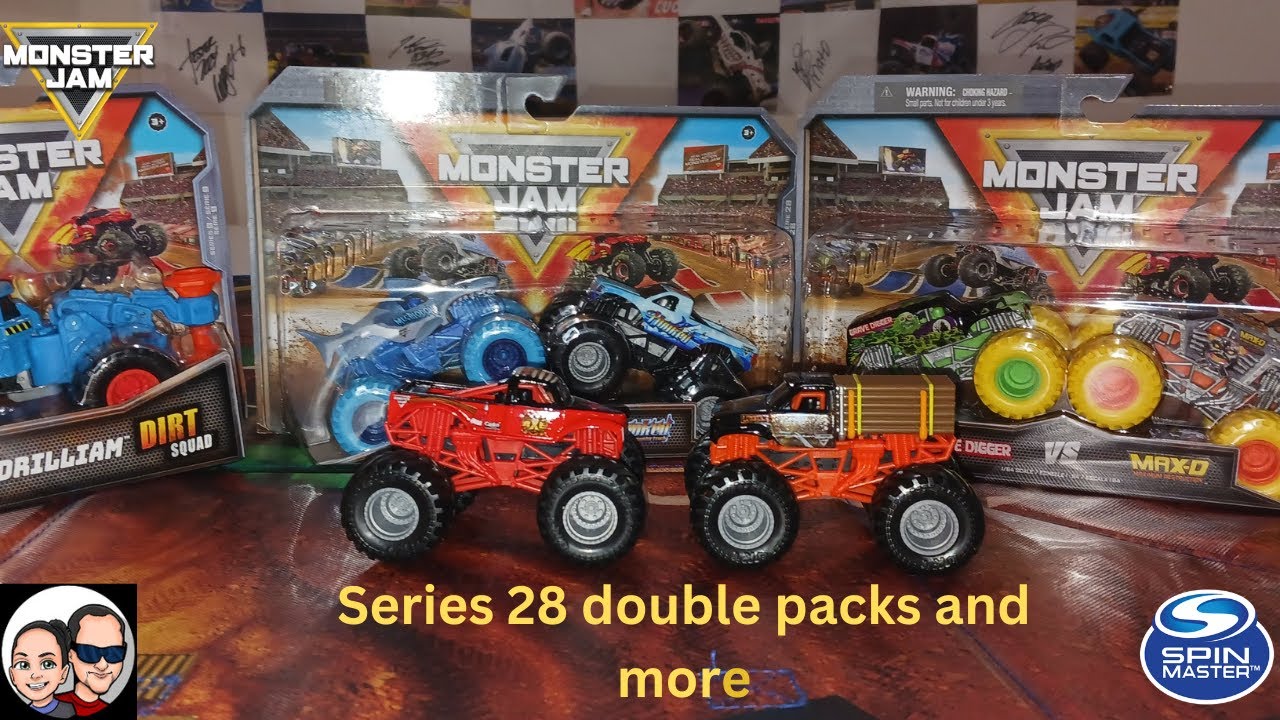 SPIN MASTER MONSTER JAM: Who Will Unbox First! Series 28 Double Packs ...