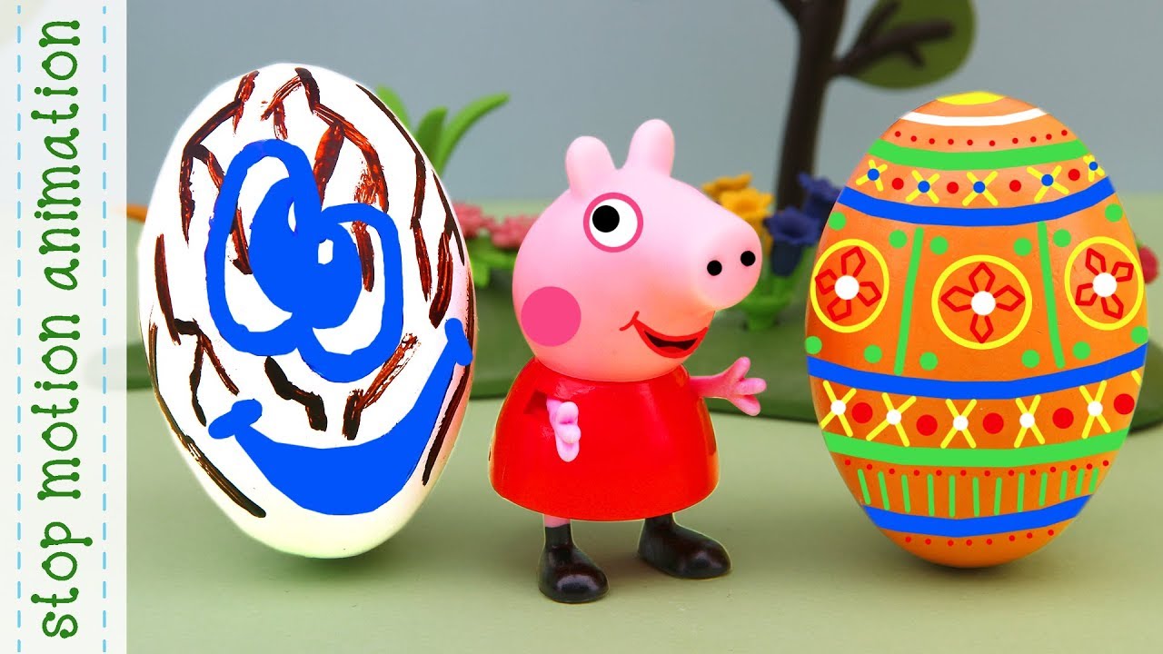 Easter. Peppa Pig toys. Stop motion animation. new episodes 2018 - YouTube