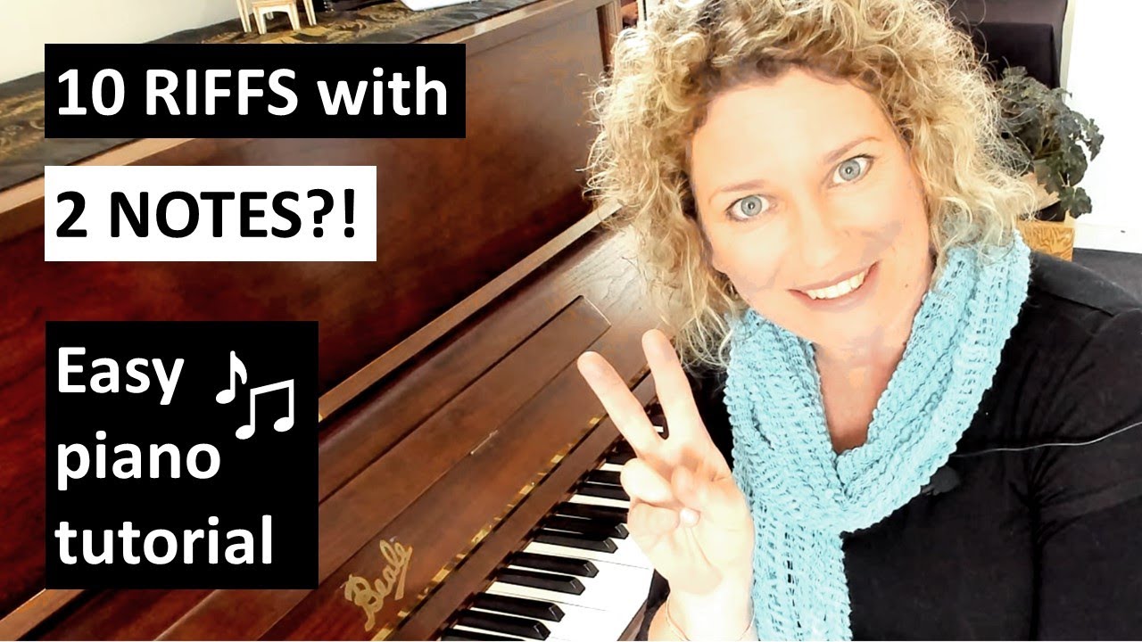 10 RIFFS with 2 notes!! 👀 (Easy tips for improvisation, beginner piano ...