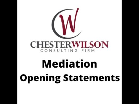 Mediation Opening Statement Example 1 - YouTube