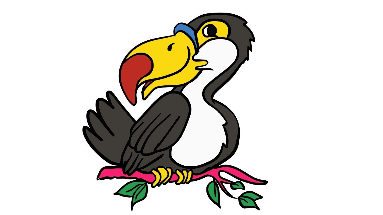 Tookie Tookie | Tookie bird drawing easy | Draw and Color. - YouTube
