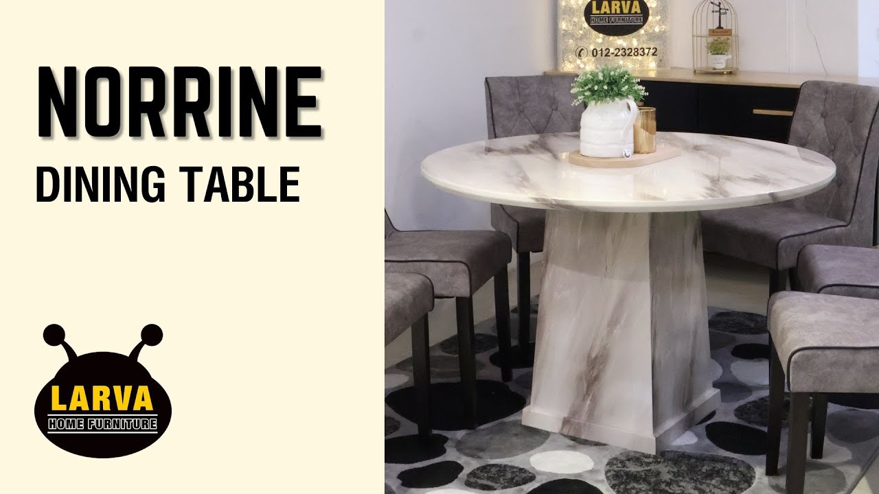 Norrine Dining Table | Larva Home Furniture - YouTube