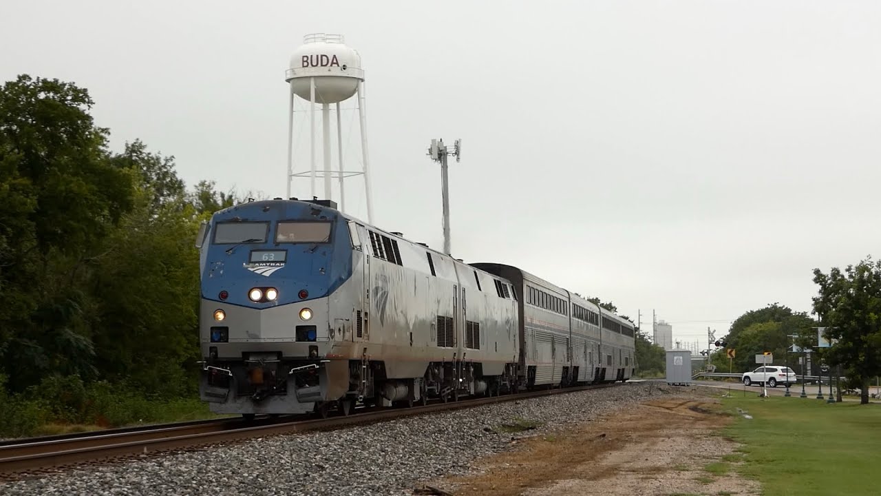 Amtrak P42DC 63 w/ Beautiful K5LA Leads Northbound Texas Eagle 22 Train ...