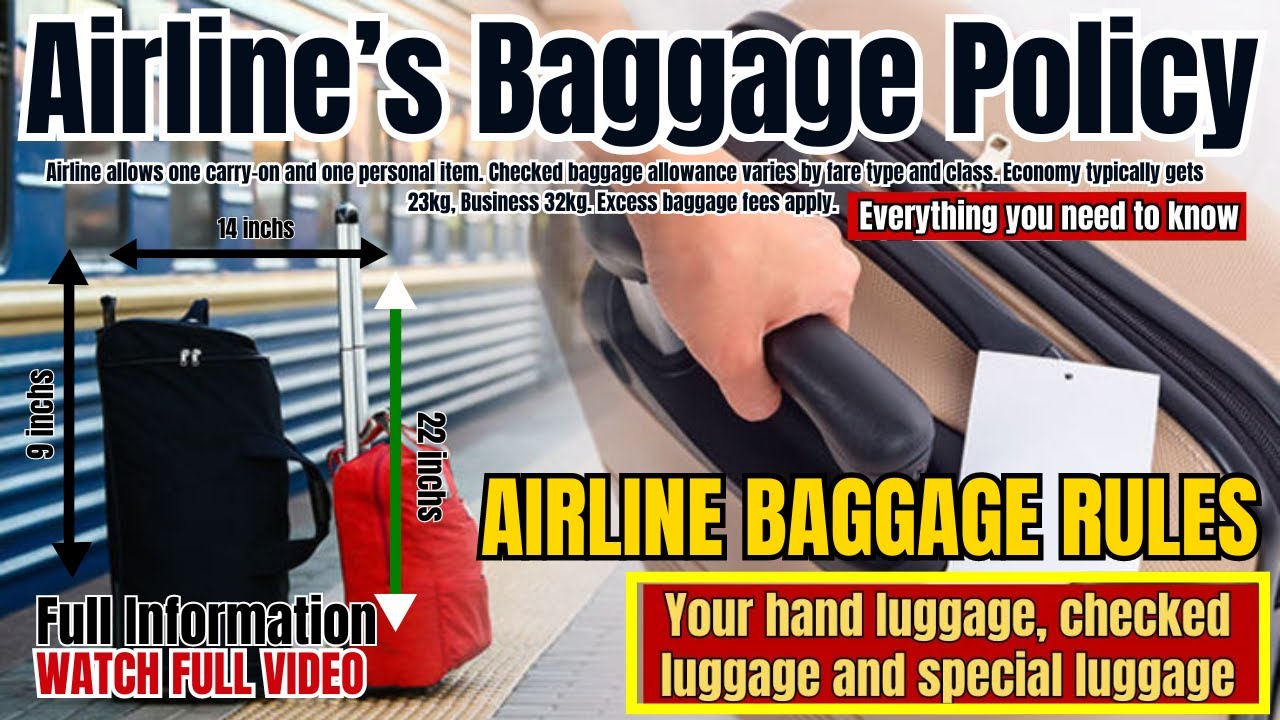 Airline’s Baggage Policy | Baggage rules | Flights Assistance | Hand ...
