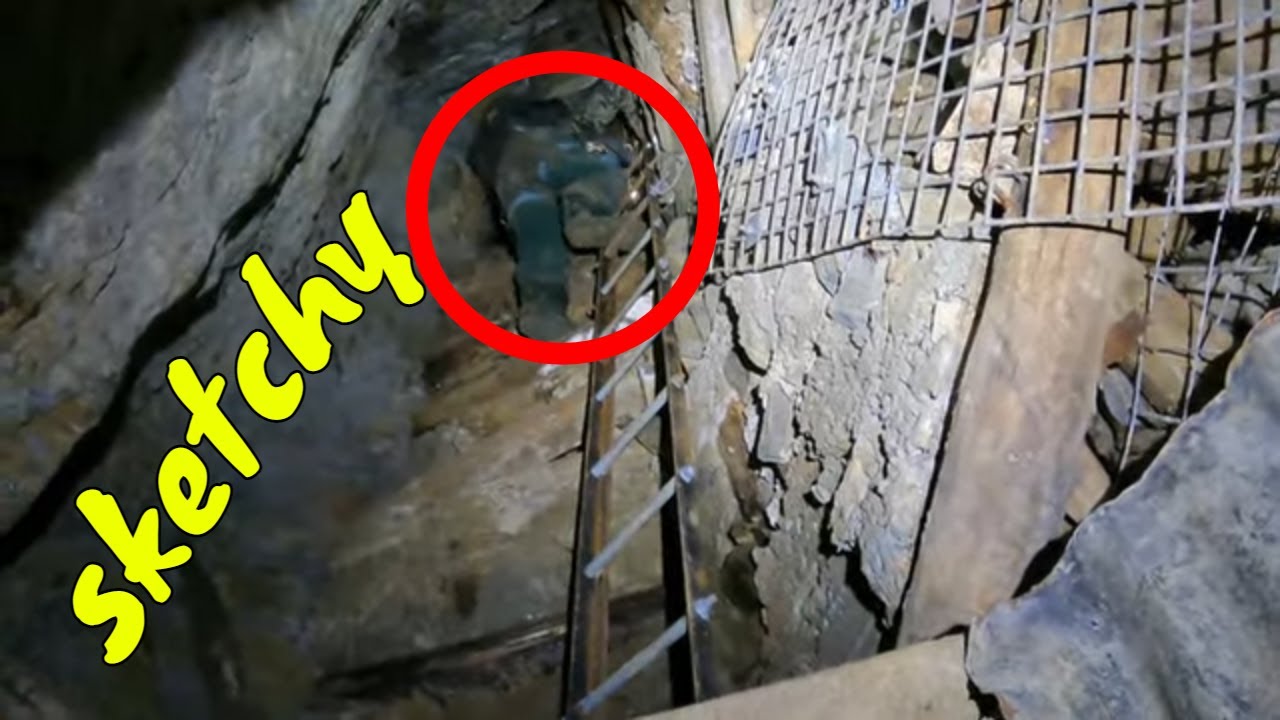 Extremely TIGHT Ladder climbs in amazing DEEP arch mine - YouTube