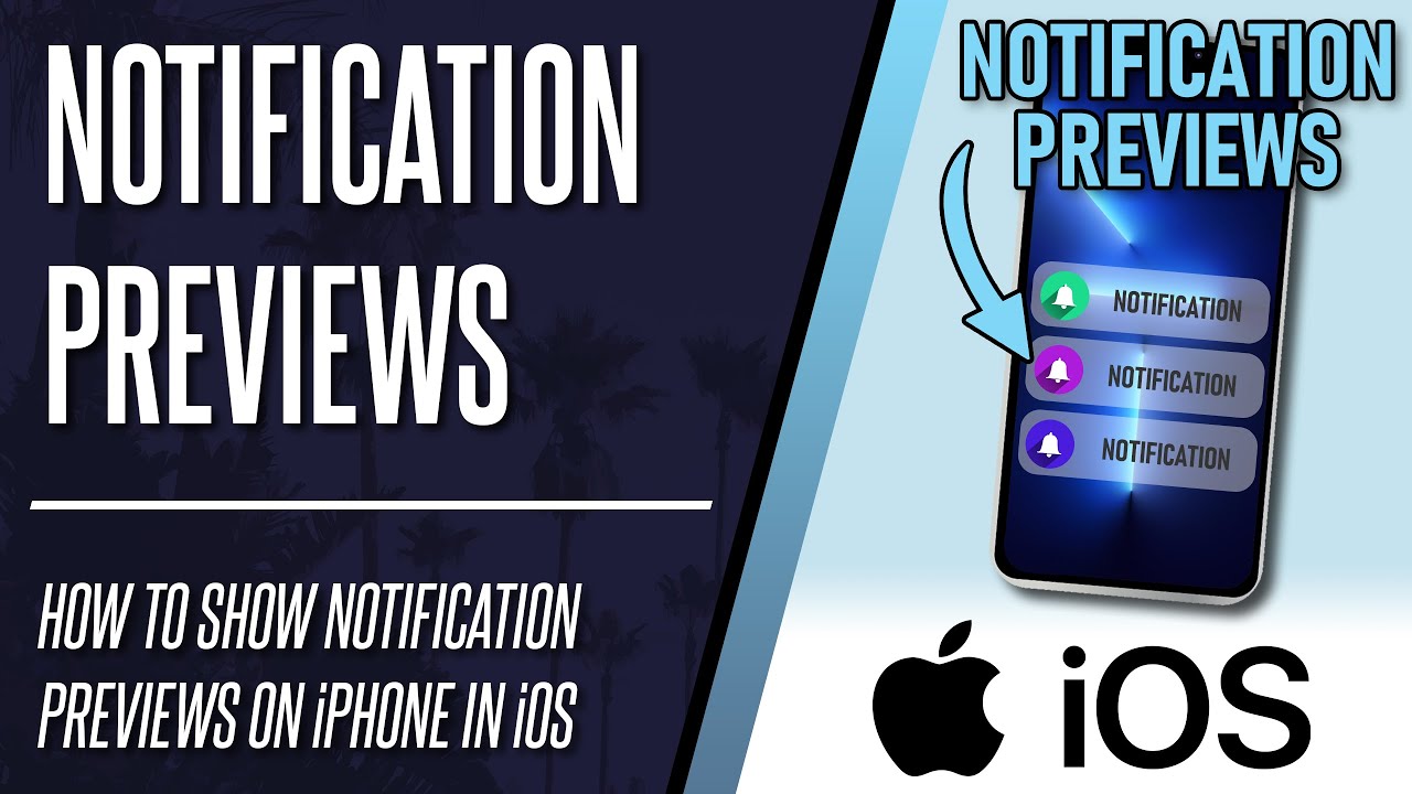 How to Turn On or Turn Off Notification Previews on iPhone (iOS) - YouTube