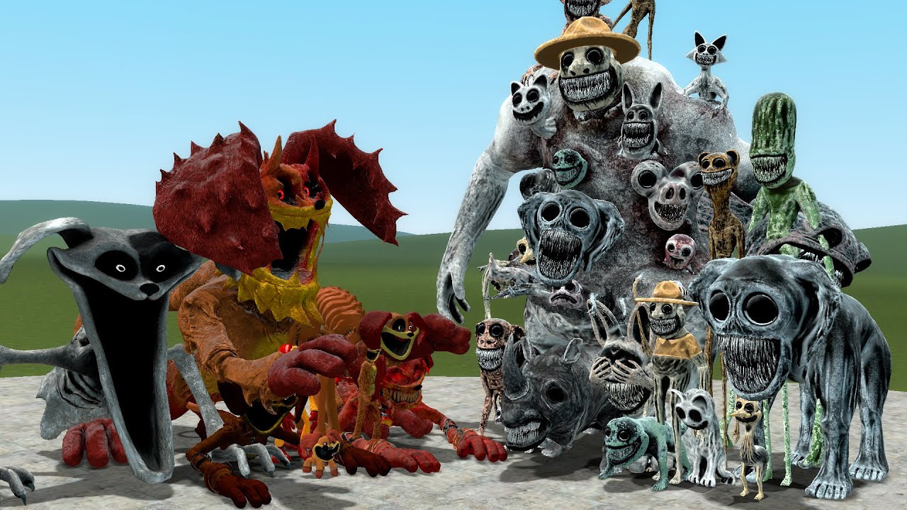 ALL DOGDAY FAMILY VS ALL ZOONOMALY MONSTERS!! Garry's Mod - YouTube
