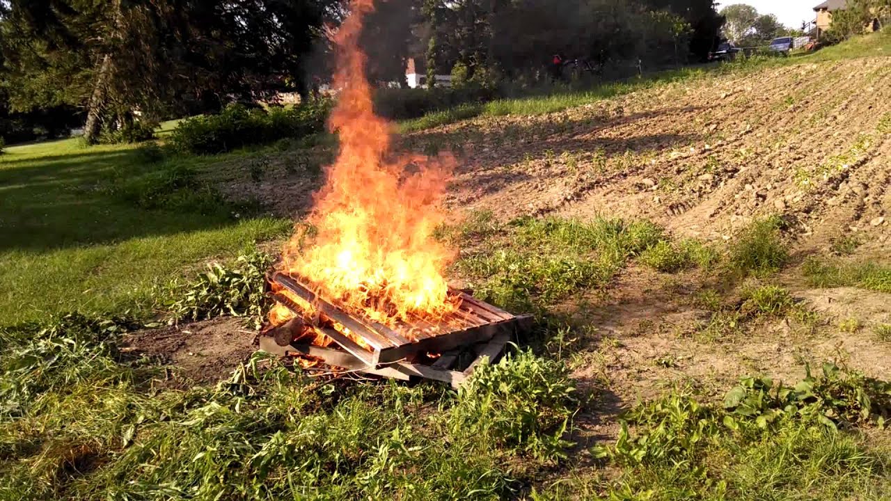 Burning my backpack - YouTube