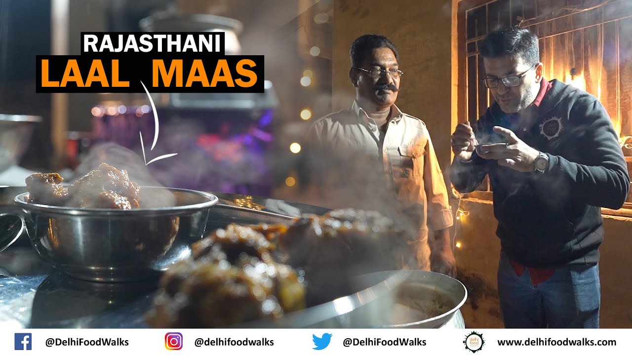 World famous Rajasthani LAAL MAAS - Bhujma Chicken + Dupad roti ...