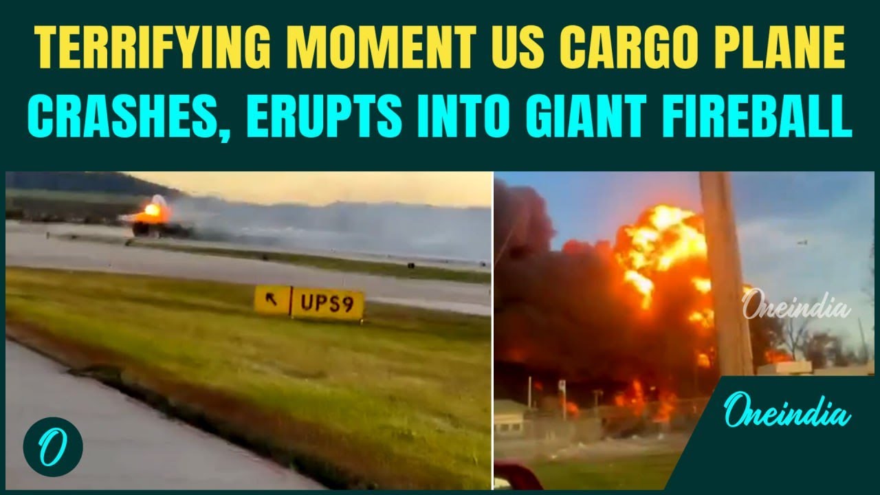 U.S VIDEO: Disturbing Moment When UPS Cargo Plane Catches Fire, Crashes ...