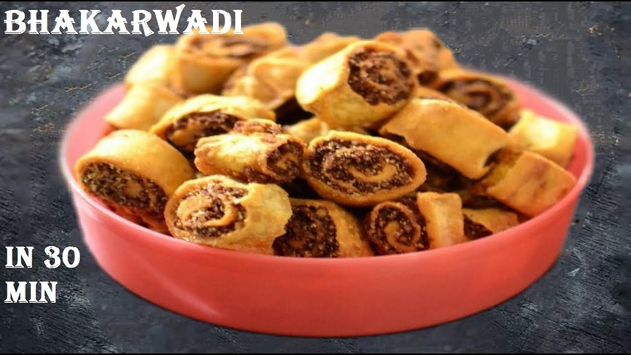 bhakarwadi recipe | how to make maharashtrian bhakarwadi snack ...
