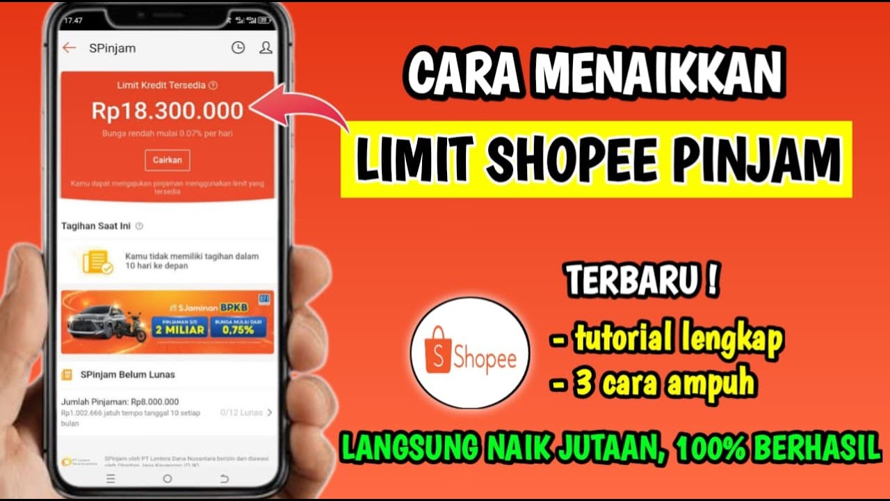 Cara Menaikan Limit Spinjam | Cara Menaikan Limit Shopee pinjam - YouTube