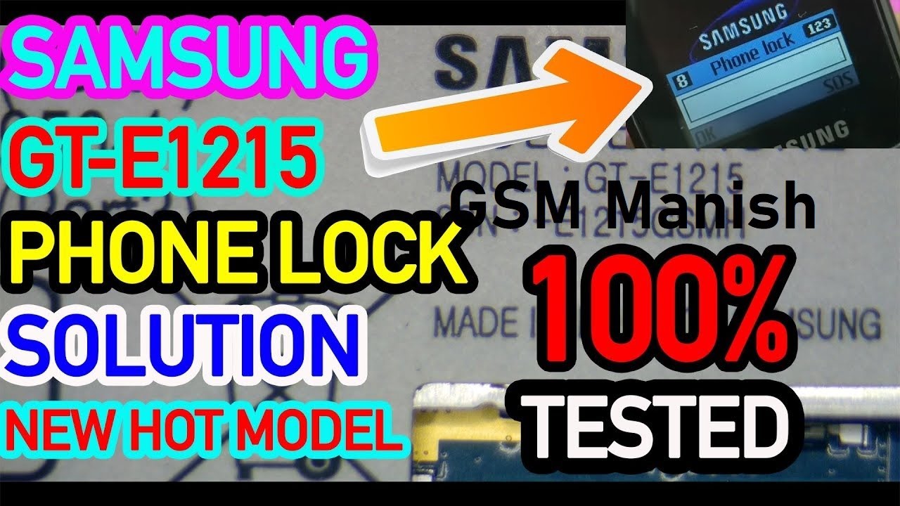 Samsung GT-E1215 Phone Lock Password Unlock -Samsung GT-E1215 Flash ...