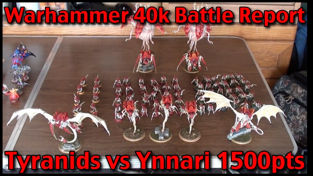 Ynnari vs Tyranids 1500pts Warhammer 40k Battle Report - YouTube